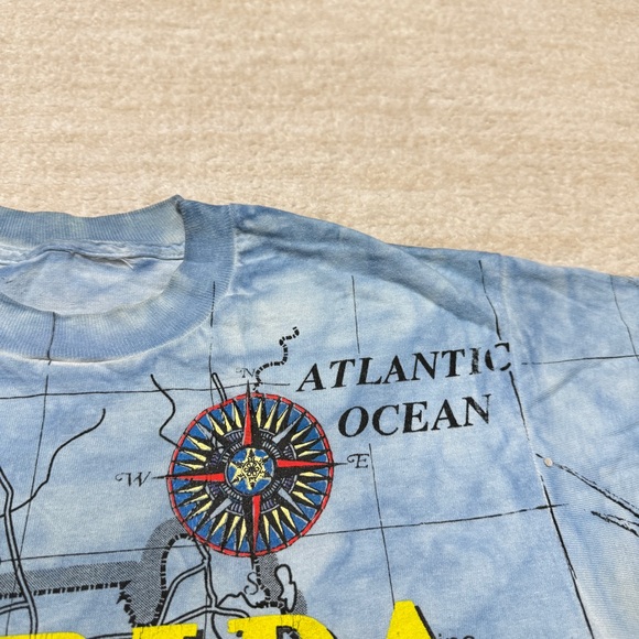 Shirts | Vintage Florida Ocean Map Aop Tshirt All Over Single Stitch ...